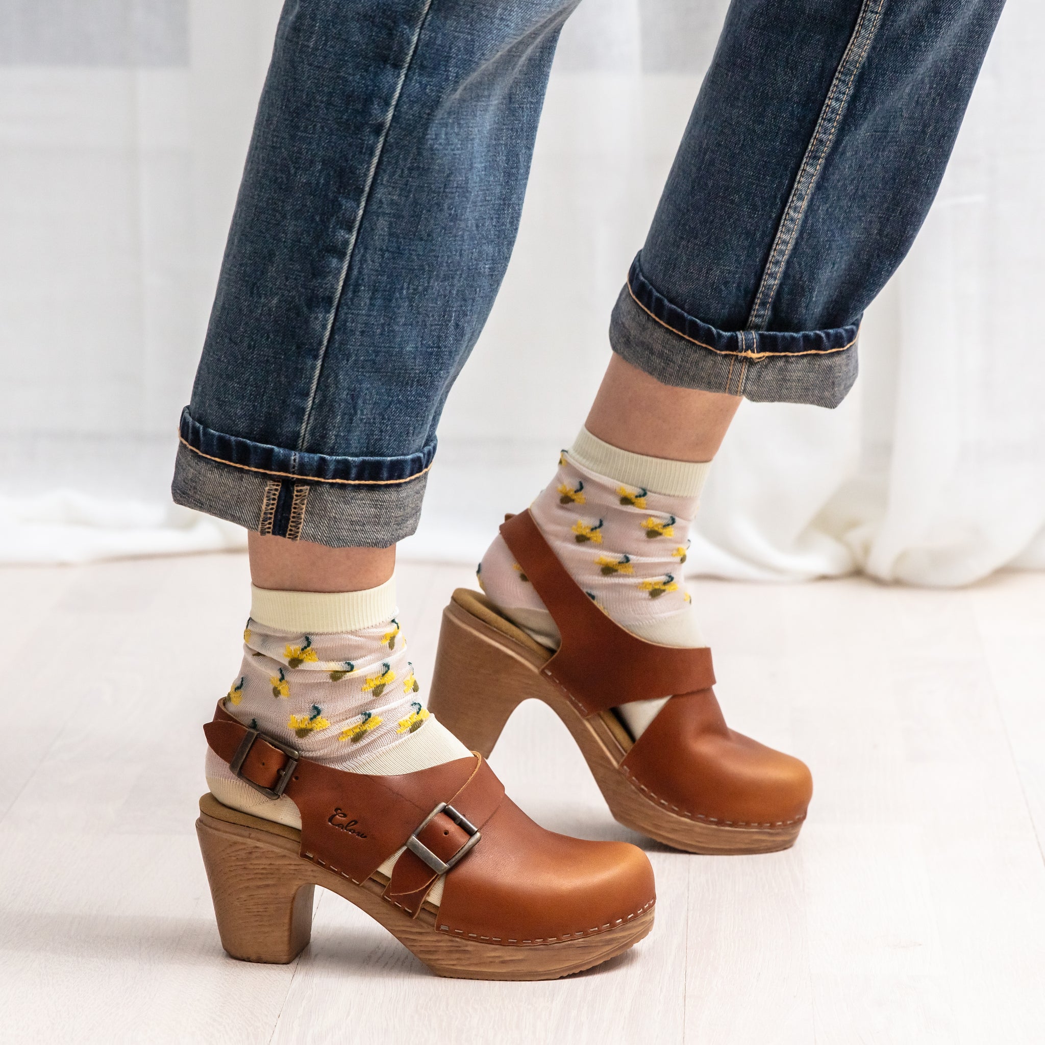 Calou Stockholm | Astrid Brown Leather Clog